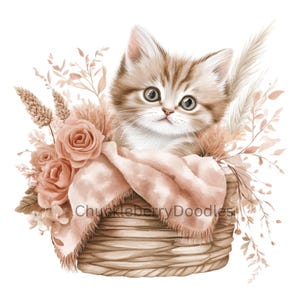 15 Fall Kitten Clipart PNG Bundle - Cute Autumn Cats Digital Art - Cozy ...