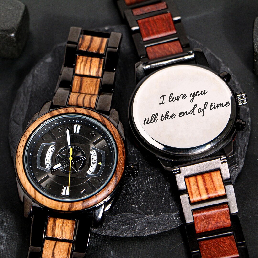 Personalized Wooden Watch,personalized Watch,engraved Watch,mens Wood ...