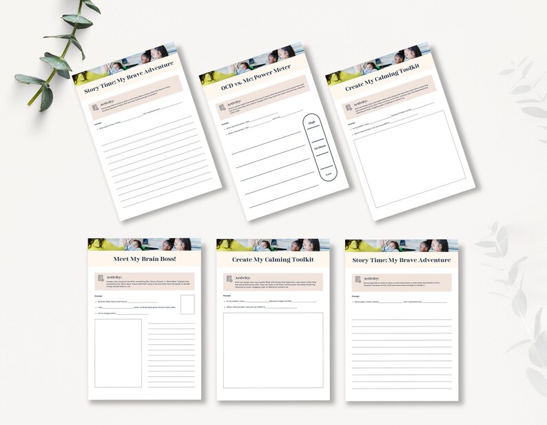 OCD Activities for Kids: CBT Anxiety Coping Skills Workbook (PDF ...