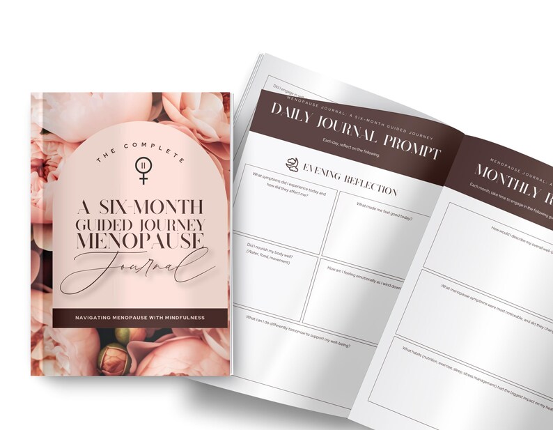 Menopause Journal, Printable Wellness Tracker for Women, Symptom, Mood ...