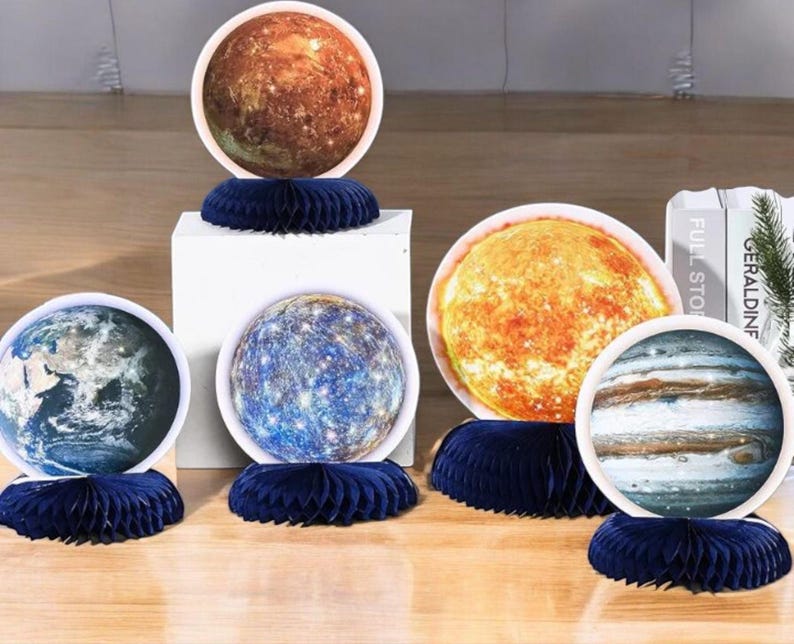 Solar System Table Centerpieces – 10 Realistic Planet Honeycomb ...
