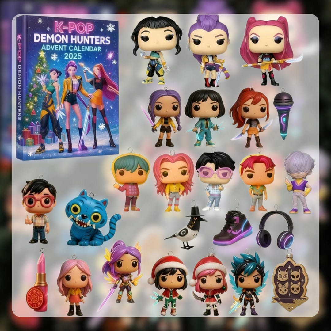 3D Kpop Demon Hunters Christmas Advent Calendar, 24-day Anime Countdown ...