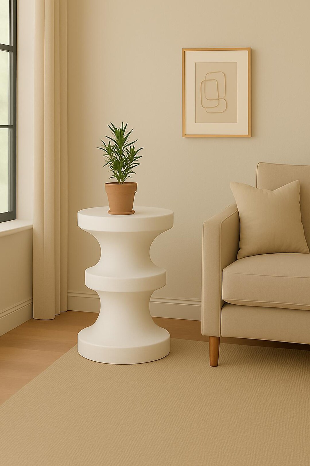 Plaster Side Table: Lime Plaster Stool - Etsy