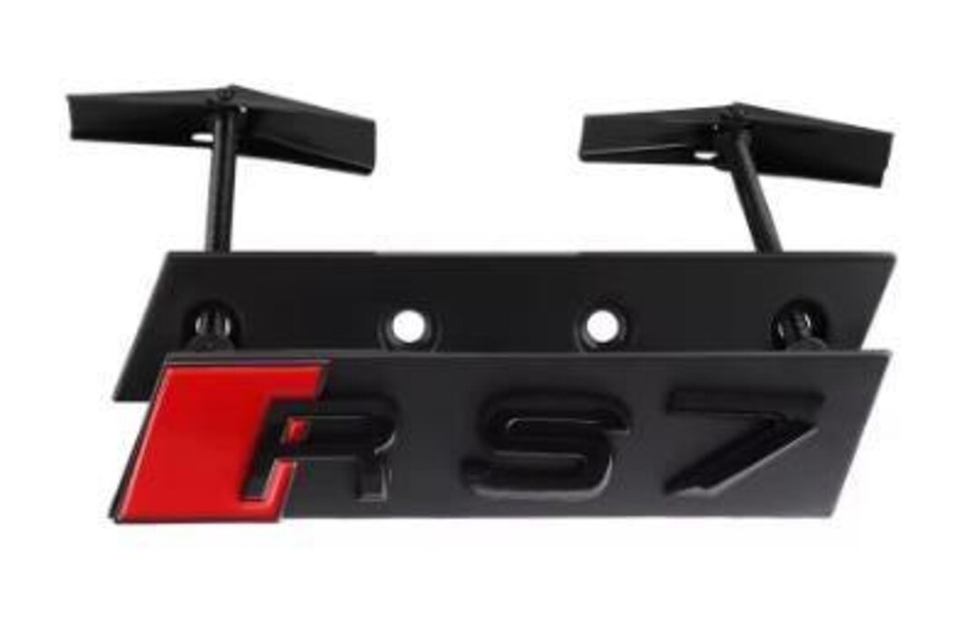 Audi RS7 Front Grille Emblem Badge – Gloss Black ABS, Fits RS7 / S7 ...