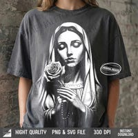 Virgin Mary Svg, Mother Mary Clip Art, Mary Mother of God Design ...