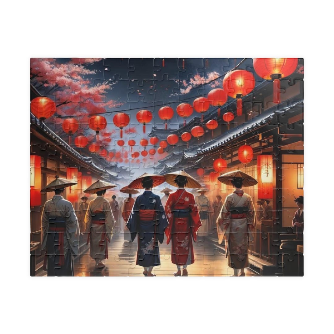 Japanese Lanterns Puzzle - Beautiful Night Scene, 110-1014 Pieces ...
