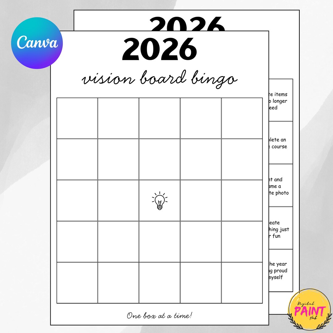 Carte de bingo 2026 modifiable et imprimable | Jeu de bingo de société ...