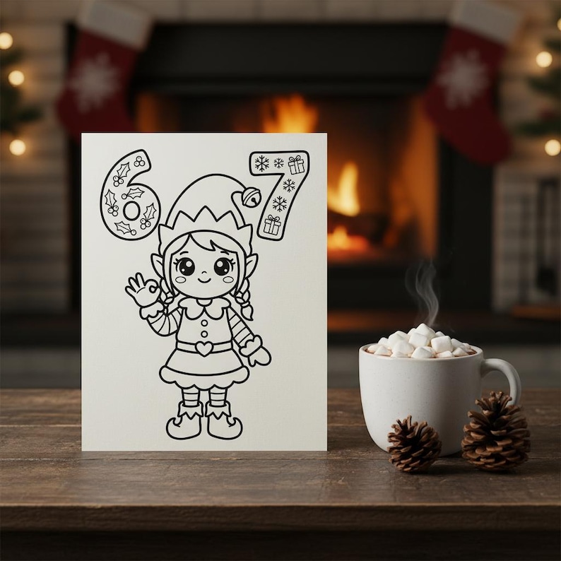 67 Elf Coloring Pages Printable PDF - Christmas Elf Holiday Activity ...