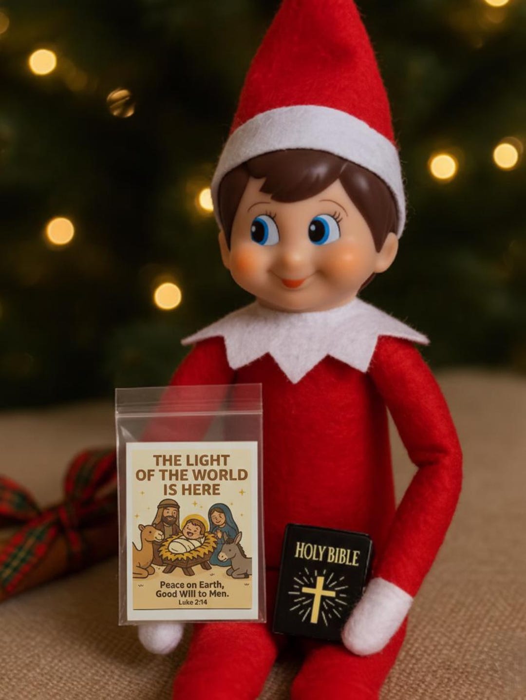 Elf Bible Props Printable - Elf on the Shelf - Elf Scene - Christmas ...