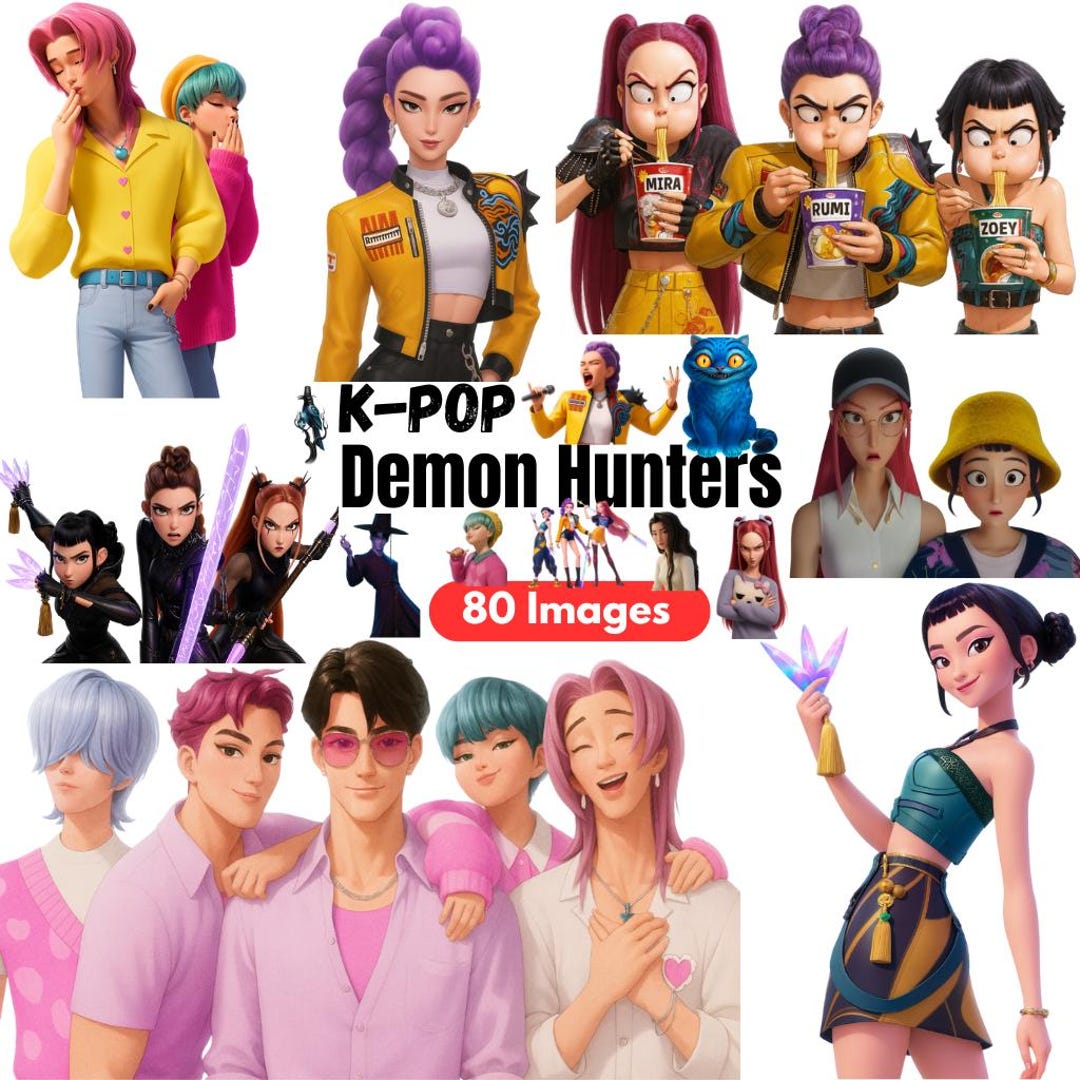 K Pop Demon Hunter Clipart, Saja Girls Saja Boys Png, Demon Hunter PNG ...