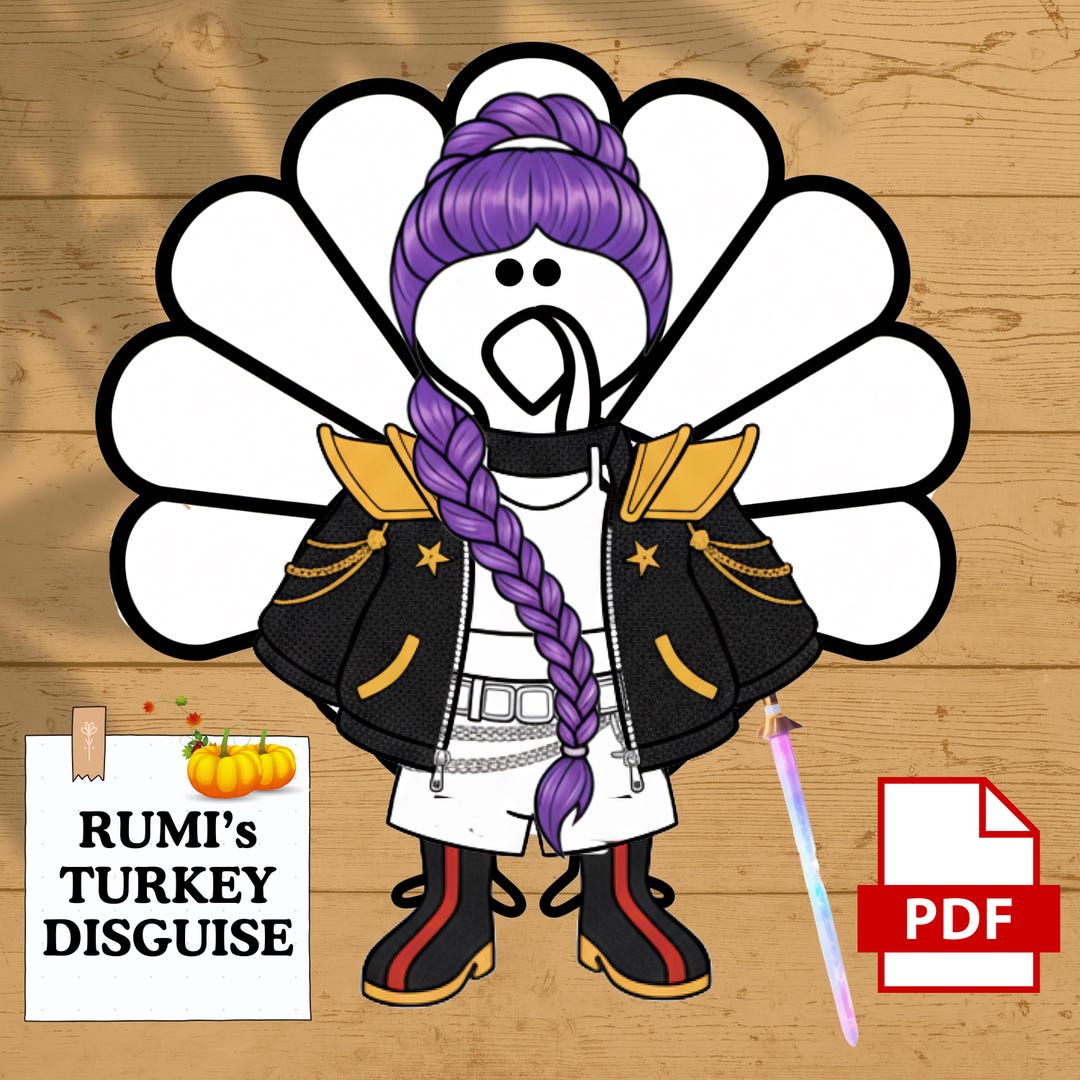 Disguise a Turkey - KPOP Huntrix Rumi Turkey Disguise - Instant ...