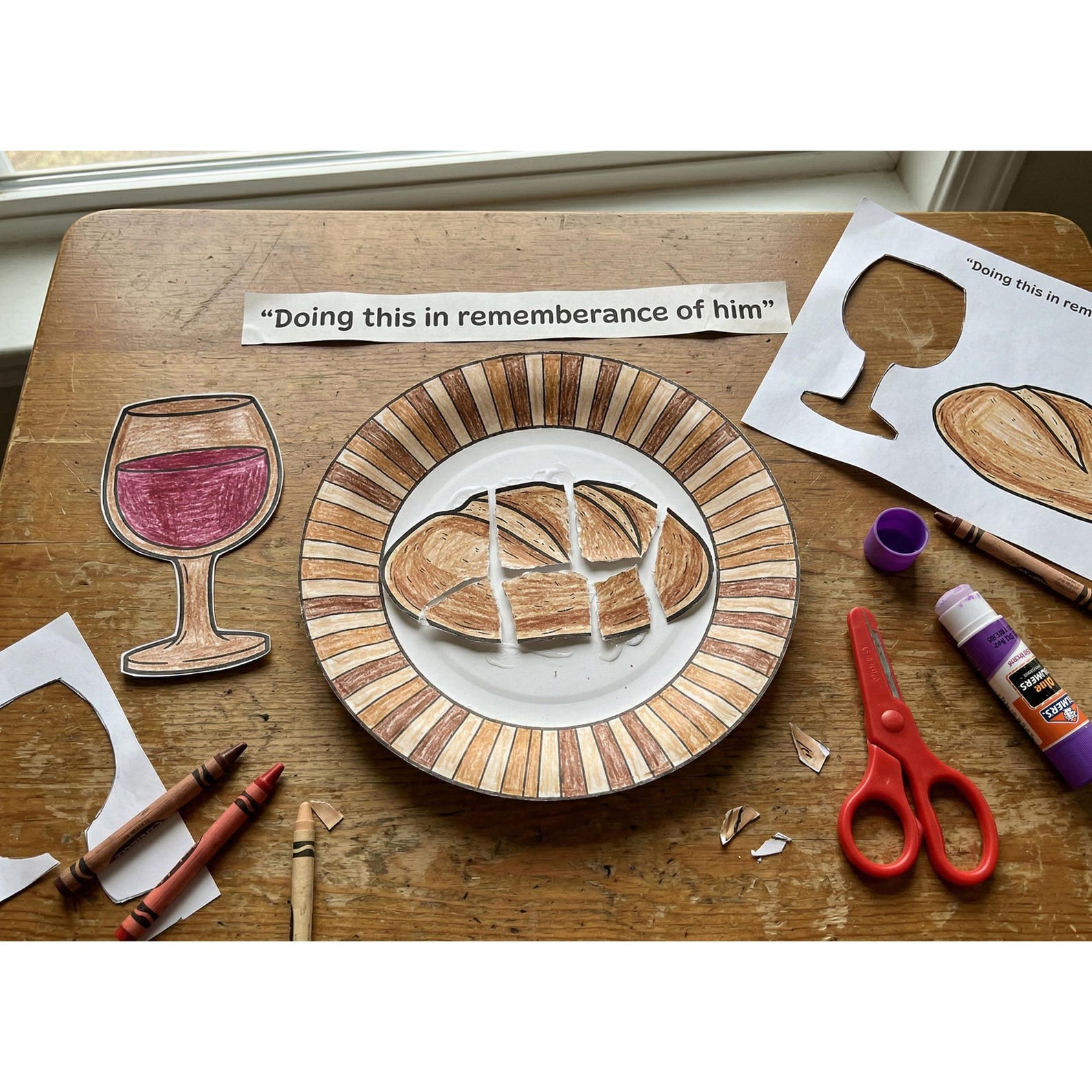 The Last Supper Kids Craft | Printable Jesus Paper Plate Activity for ...