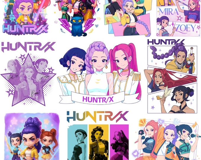 Huntrix Kpop Demon Hunters Digital Download, PNG File, Girl Group Shirt ...