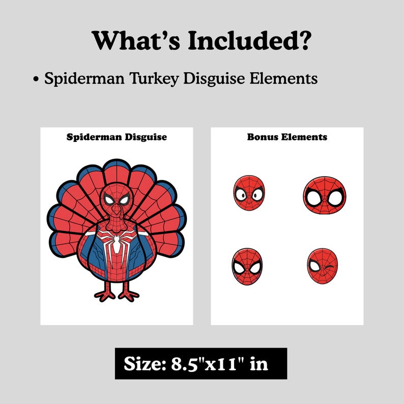 Spiderman Disguise a Turkey Printable - Superhero Thanksgiving Craft ...