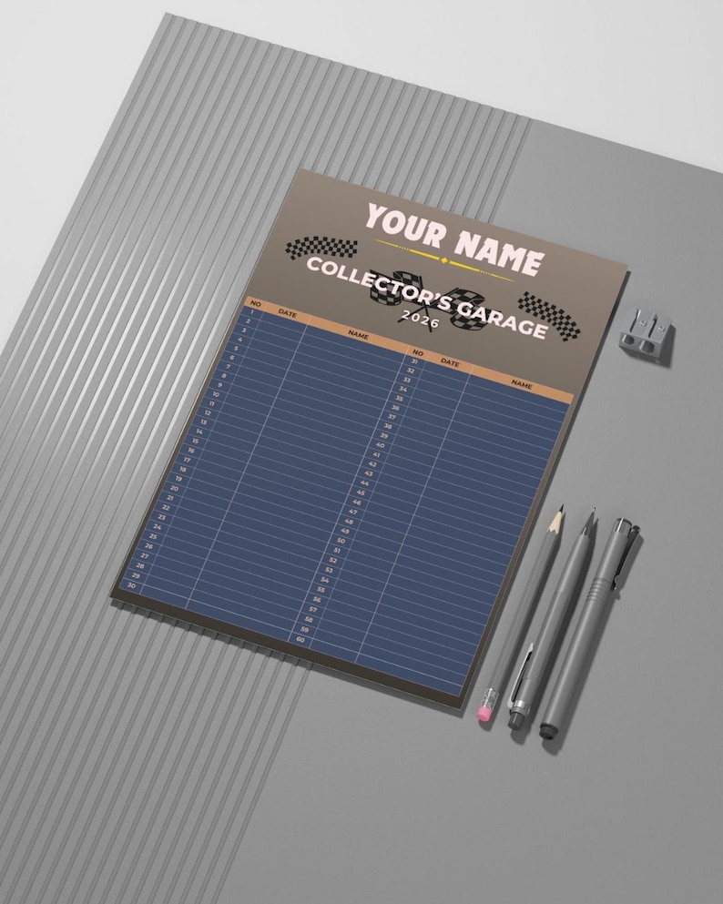 Personalizable Collector Journal 2026 | Diecast Hobby Inventory ...