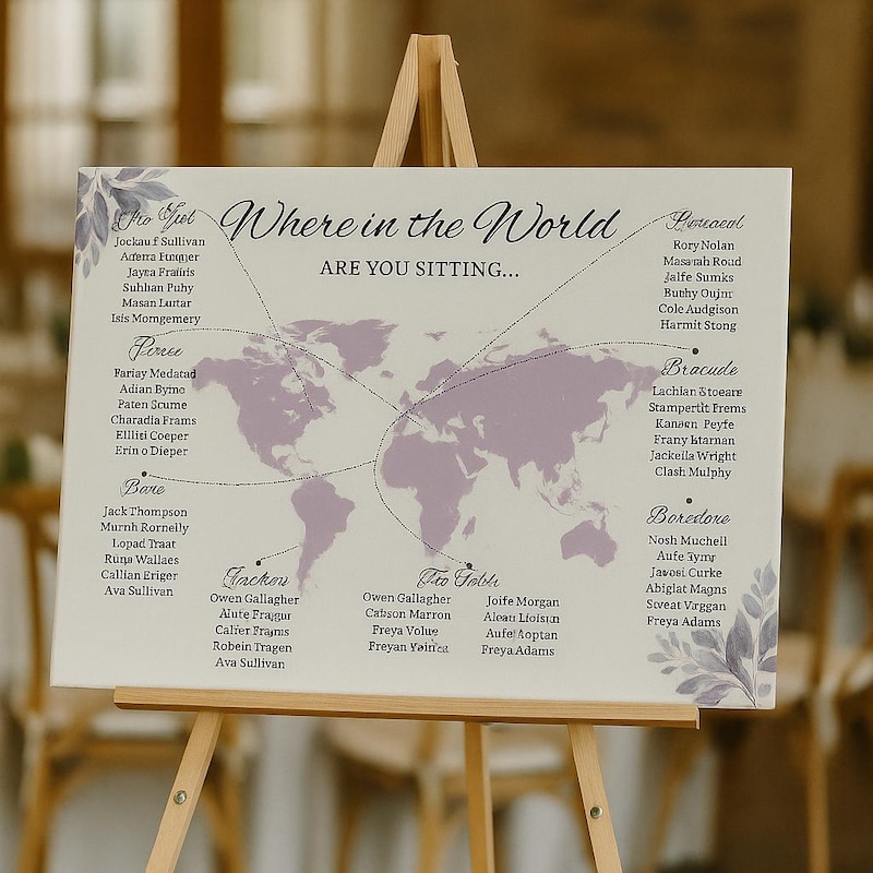 World Seating Chart - Etsy
