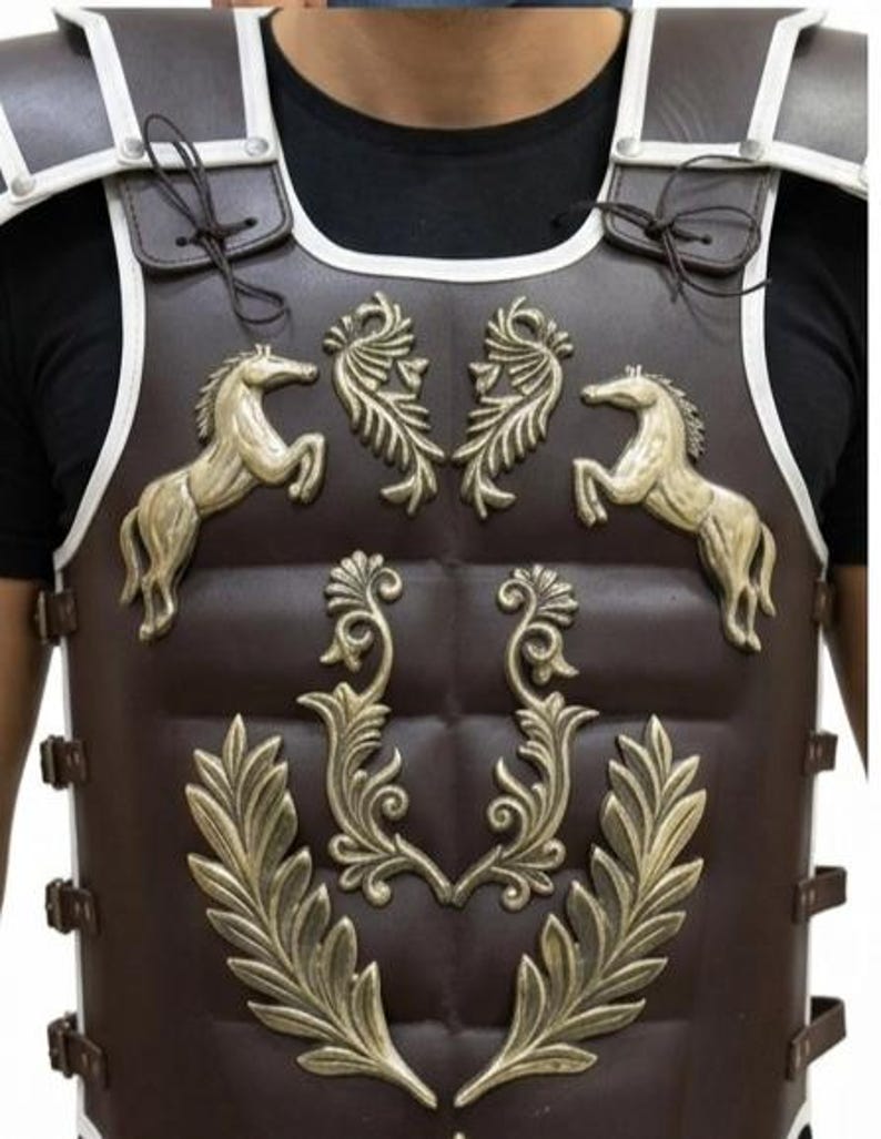 Roman Gladiator Muscle Armor - Ancient Warrior Cuirass With Decorative ...