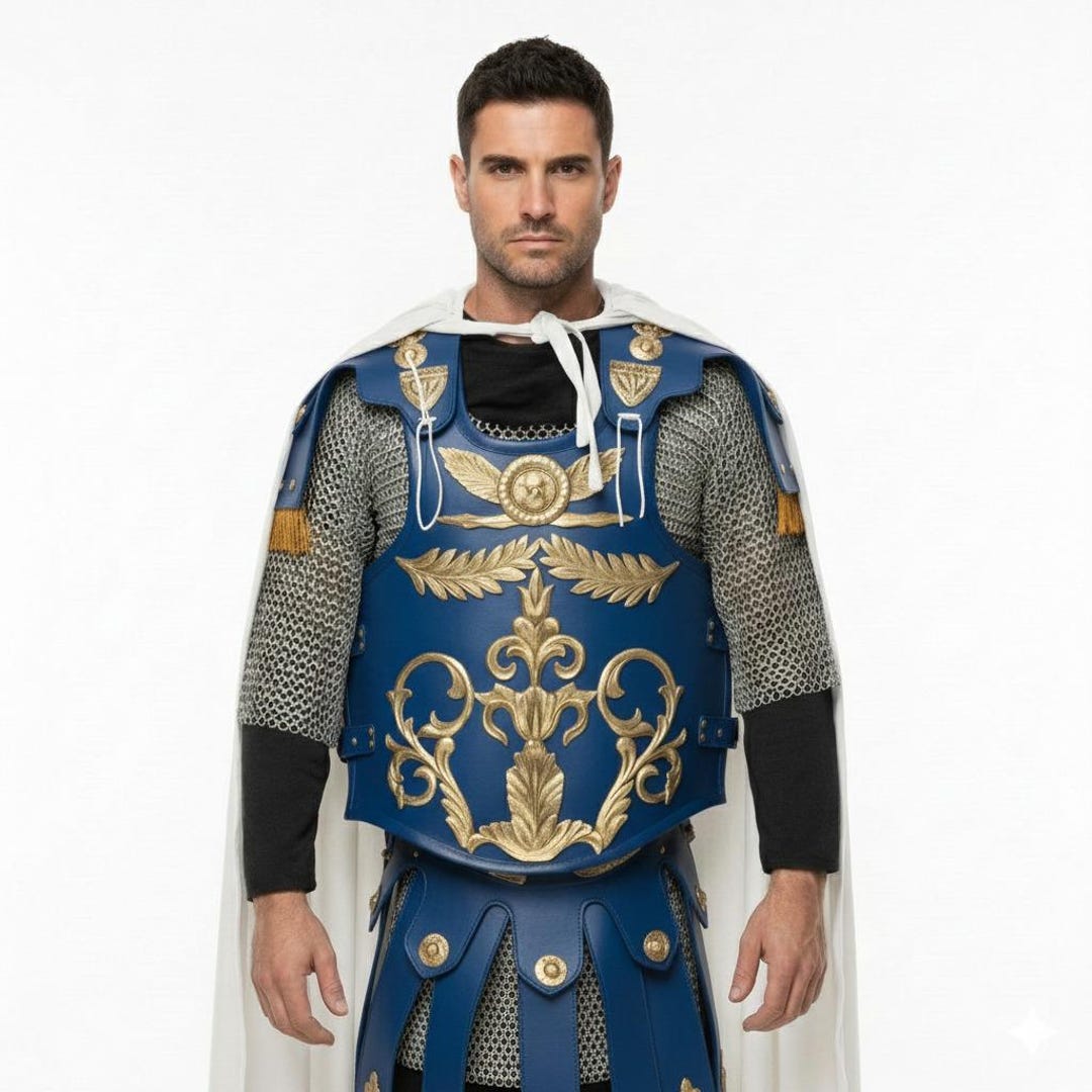 Regal Warrior Armor, Embossed Chest Plate, Sculpted Shoulders ...