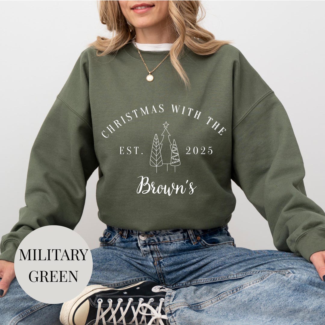 Personalized Christmas Sweater | Custom Name Holiday Sweatshirt ...