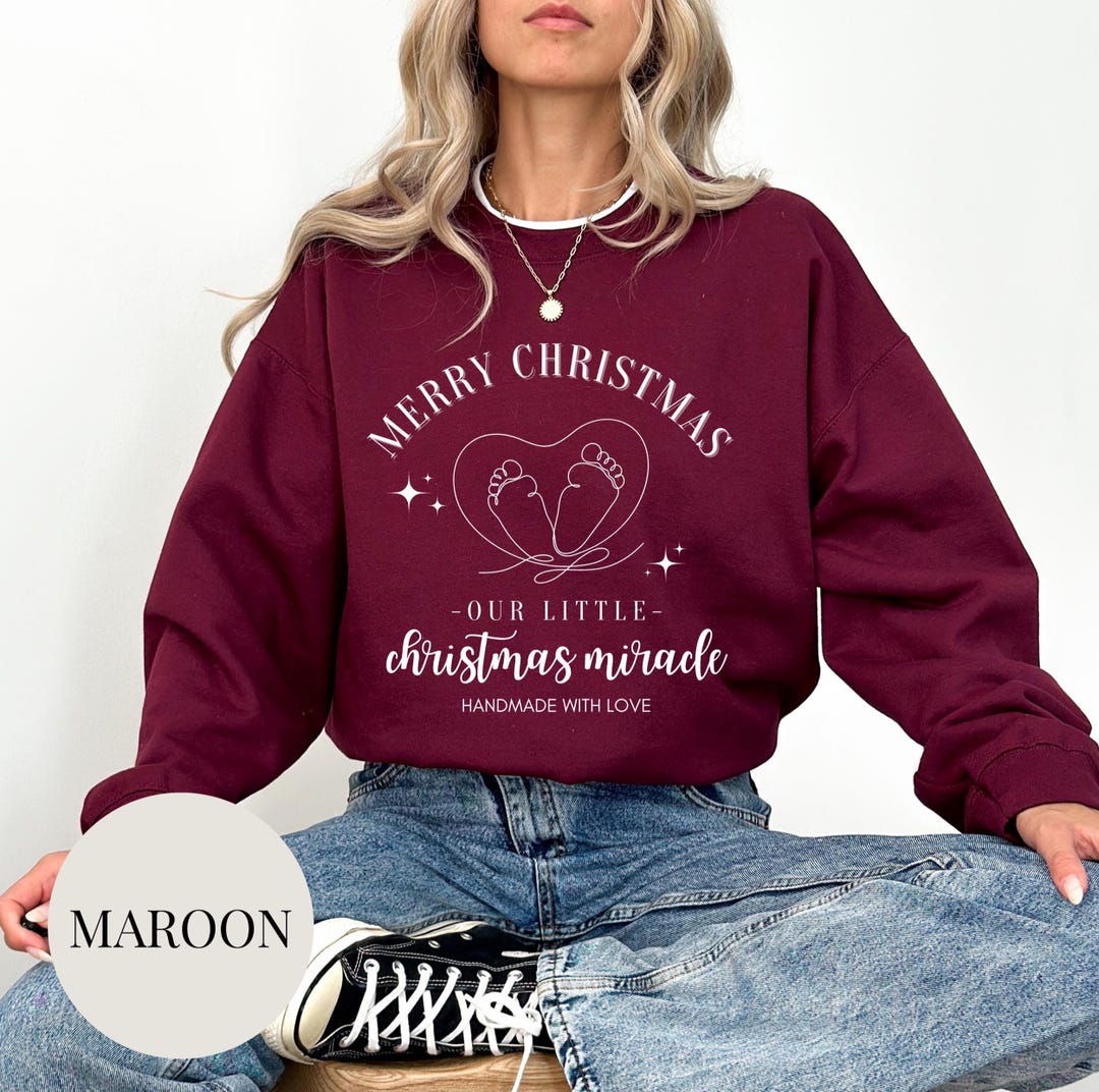 Christmas Pregnancy Sweater | Baby Reveal | Christmas Gift | Holiday ...