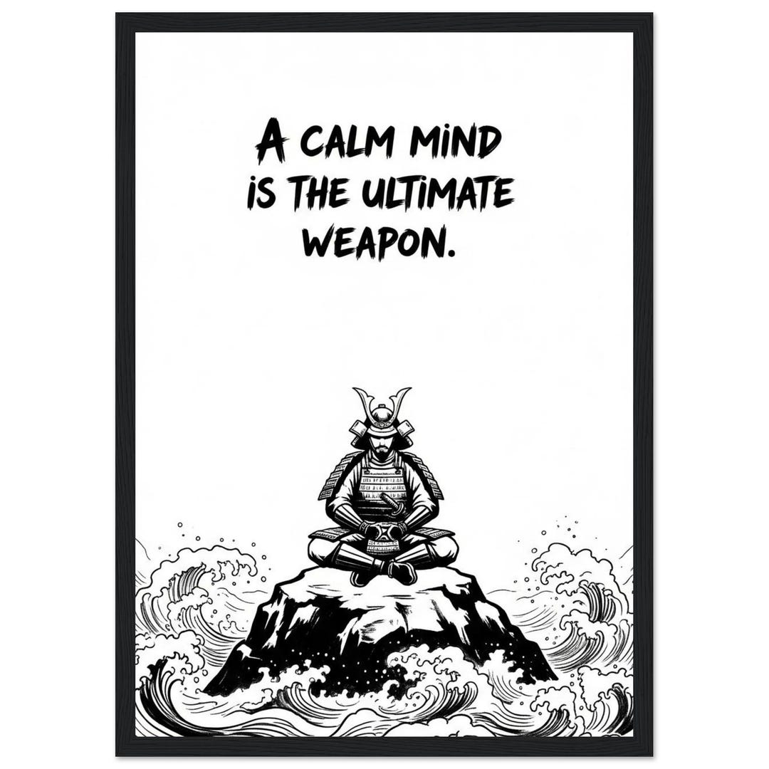 Calm Mind Motivational Poster - Framed Wall Art for Discipline ...