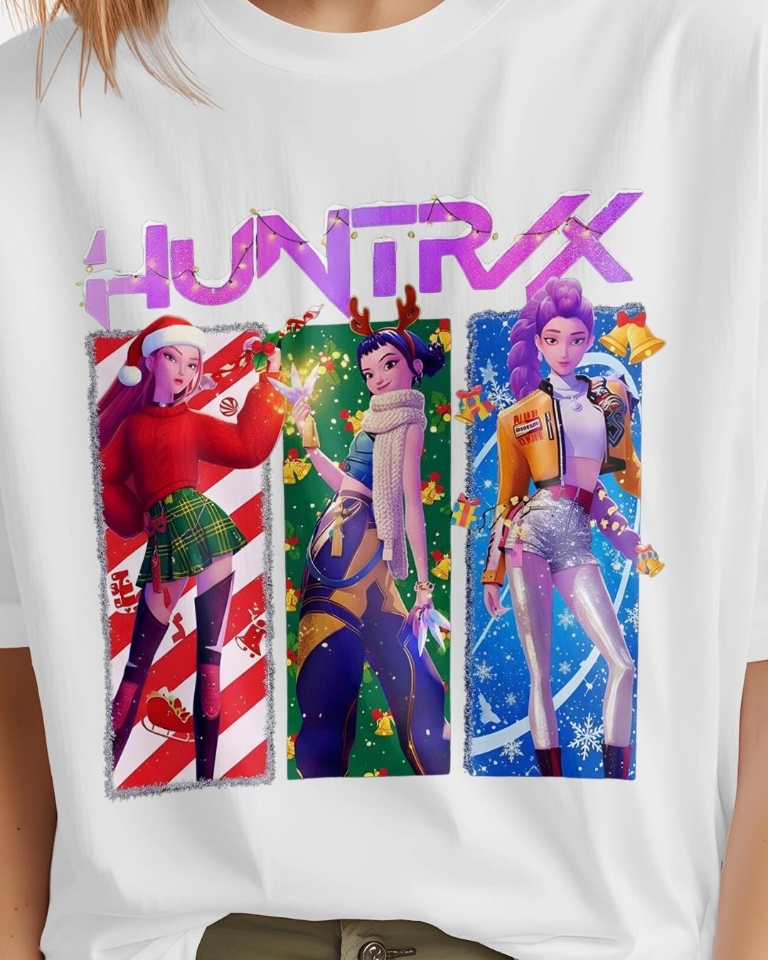 Kpop Christmas Huntrix PNG, Demon Hunter Clipart, Saja Girls KPDH Anime ...