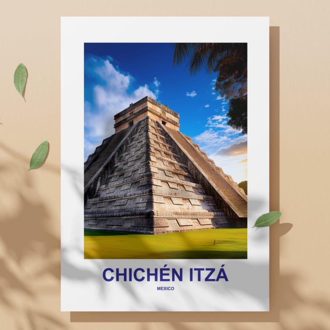 Chichen Itza Downloadable Print: Mexico Download, Mexican Digital Print ...