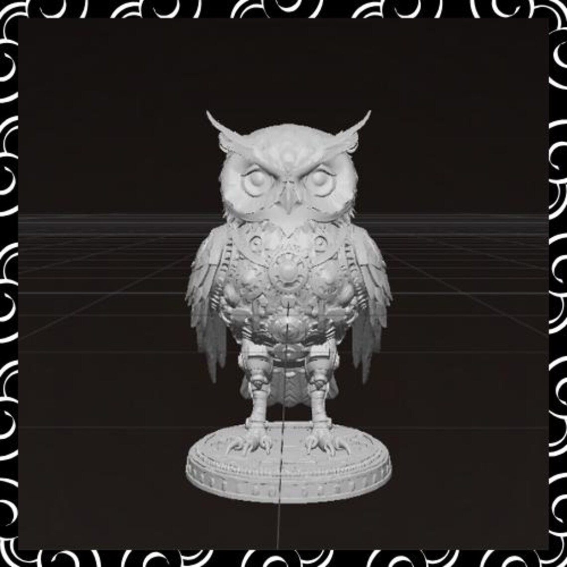 Steampunk Owl 3D Printing, Mechanical Clockwork Bird Digital Download ...