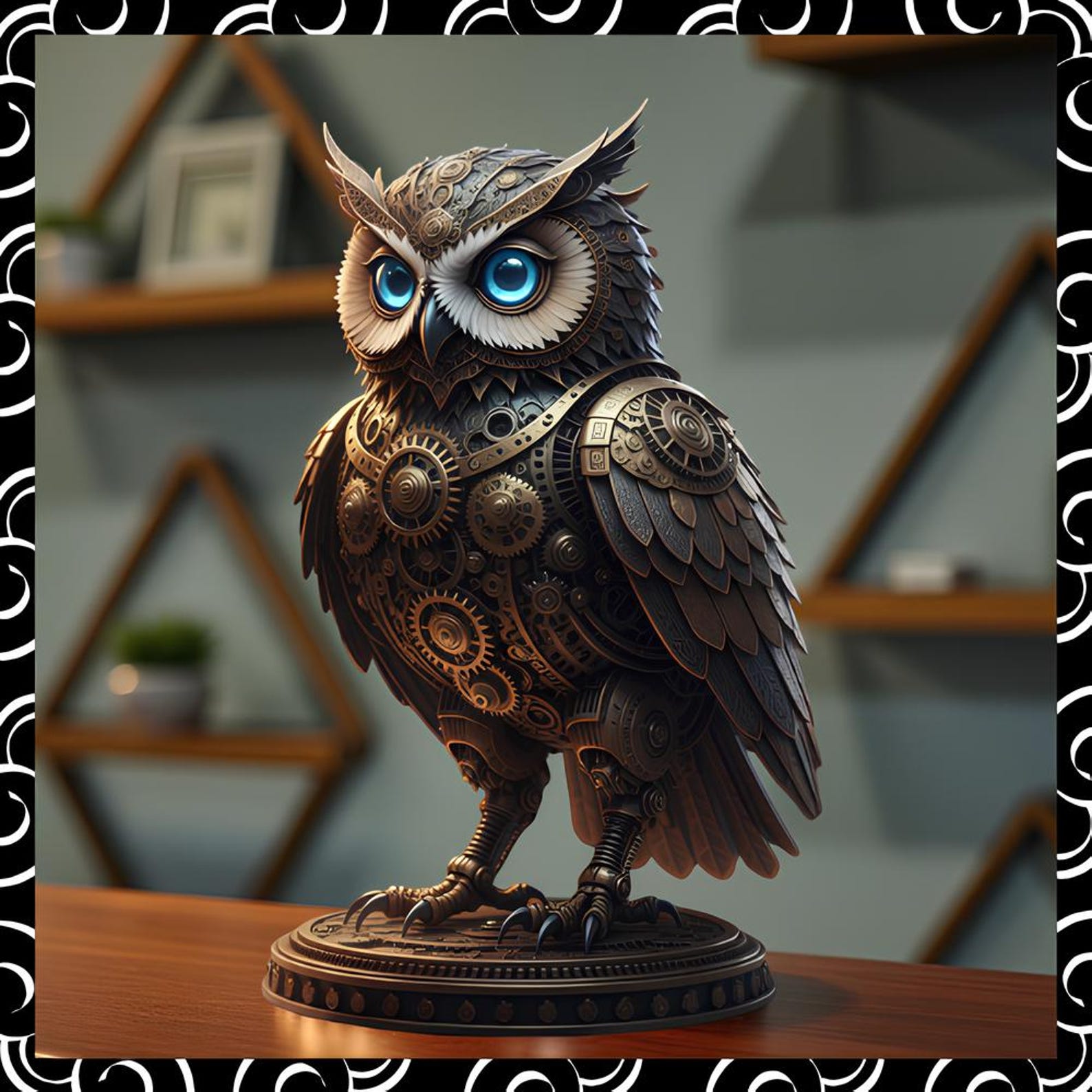 Steampunk Owl 3D Printing, Mechanical Clockwork Bird Digital Download ...