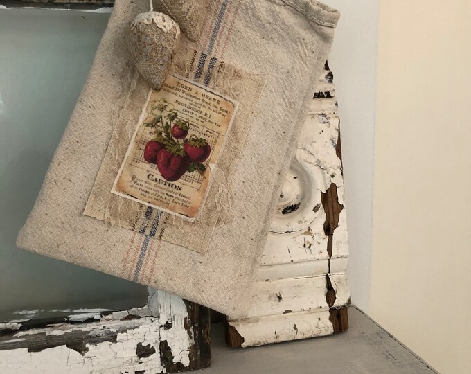 Vintage Grain Sack Decorative Pouch - Etsy
