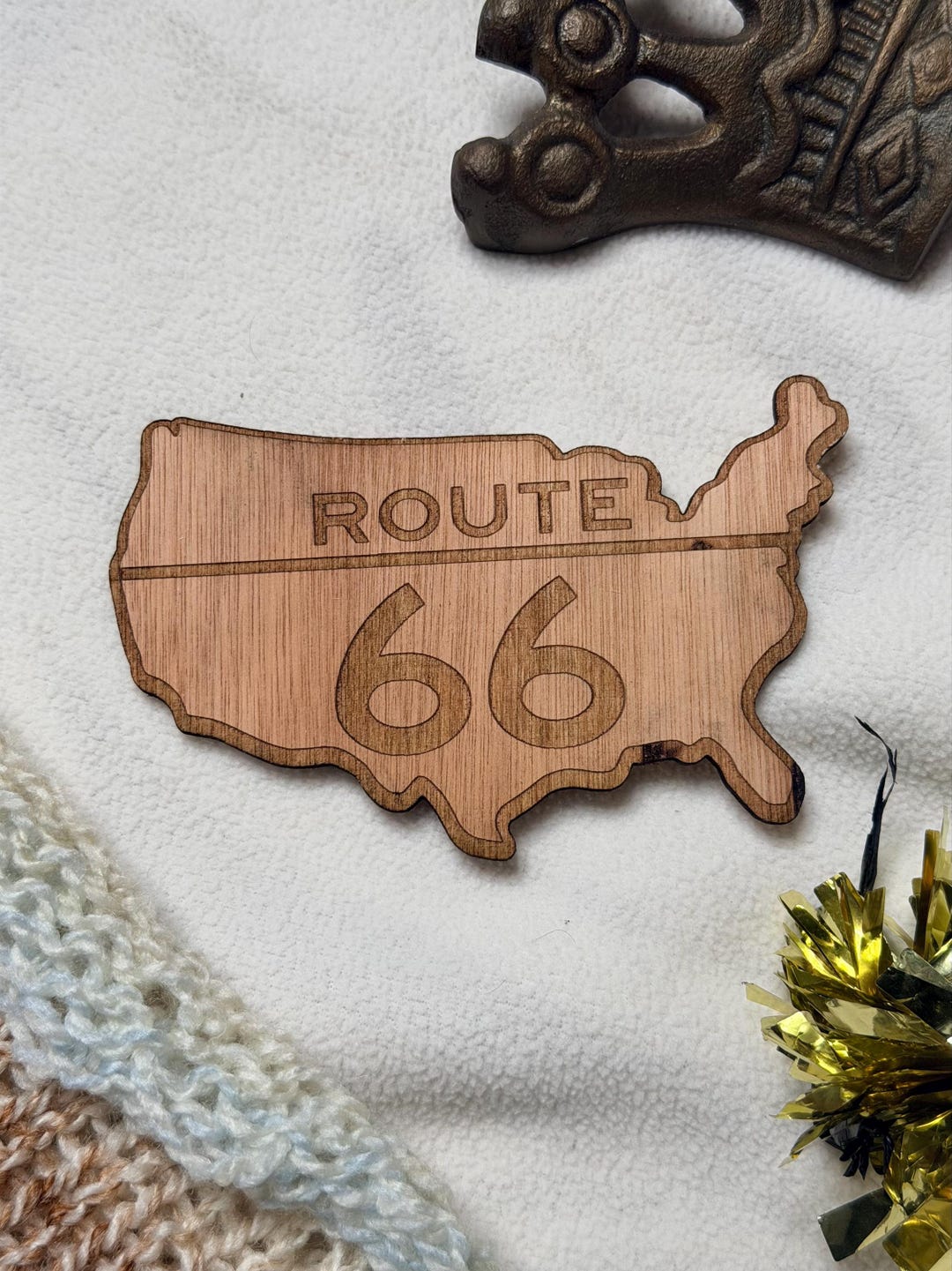 Engraved Hardwood Route 66 Wall Sign: Rustic Adventure Decor - Etsy