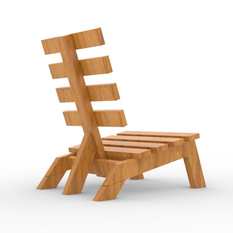 DIY Pallet Lounge Chair Plan | Rustic Outdoor Furniture (PDF Download ...