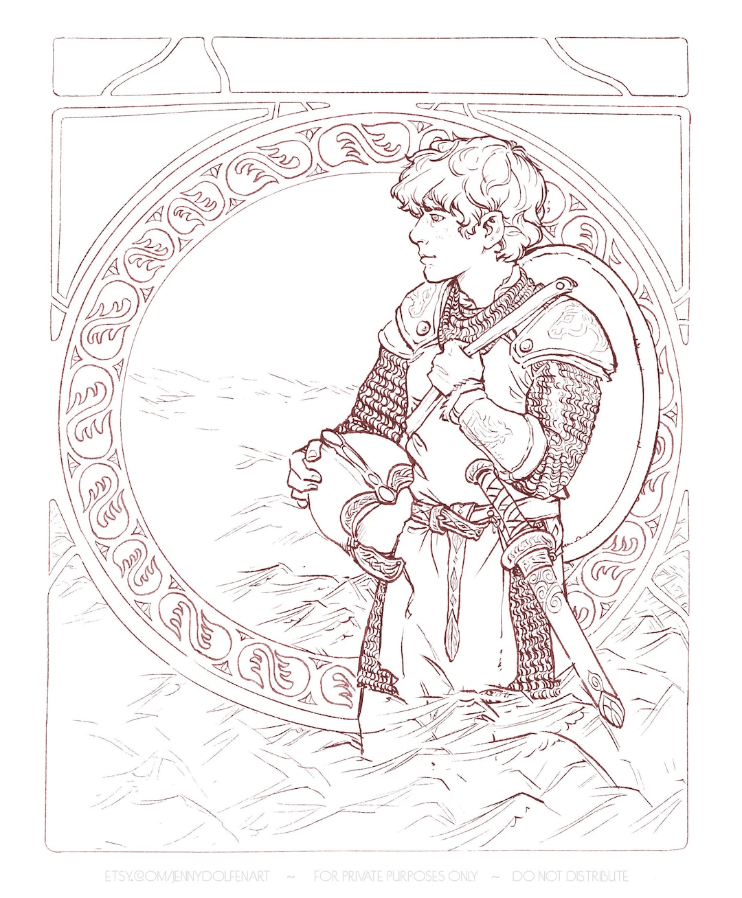 Coloring Page: Master Holbytla - Etsy