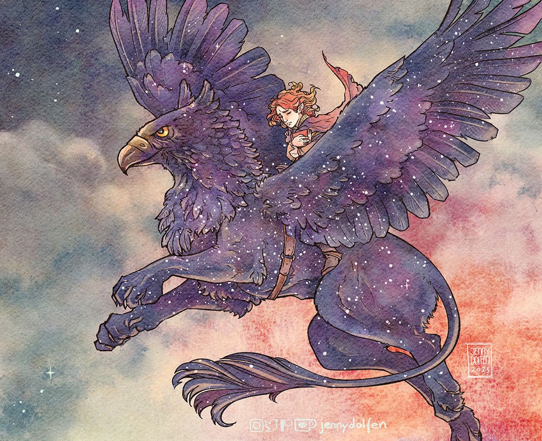A Gryphon Made of Stars - Signed Giclée Print - Etsy