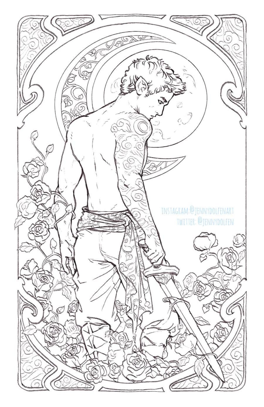 A Court Of Thorns And Roses Coloring Pages