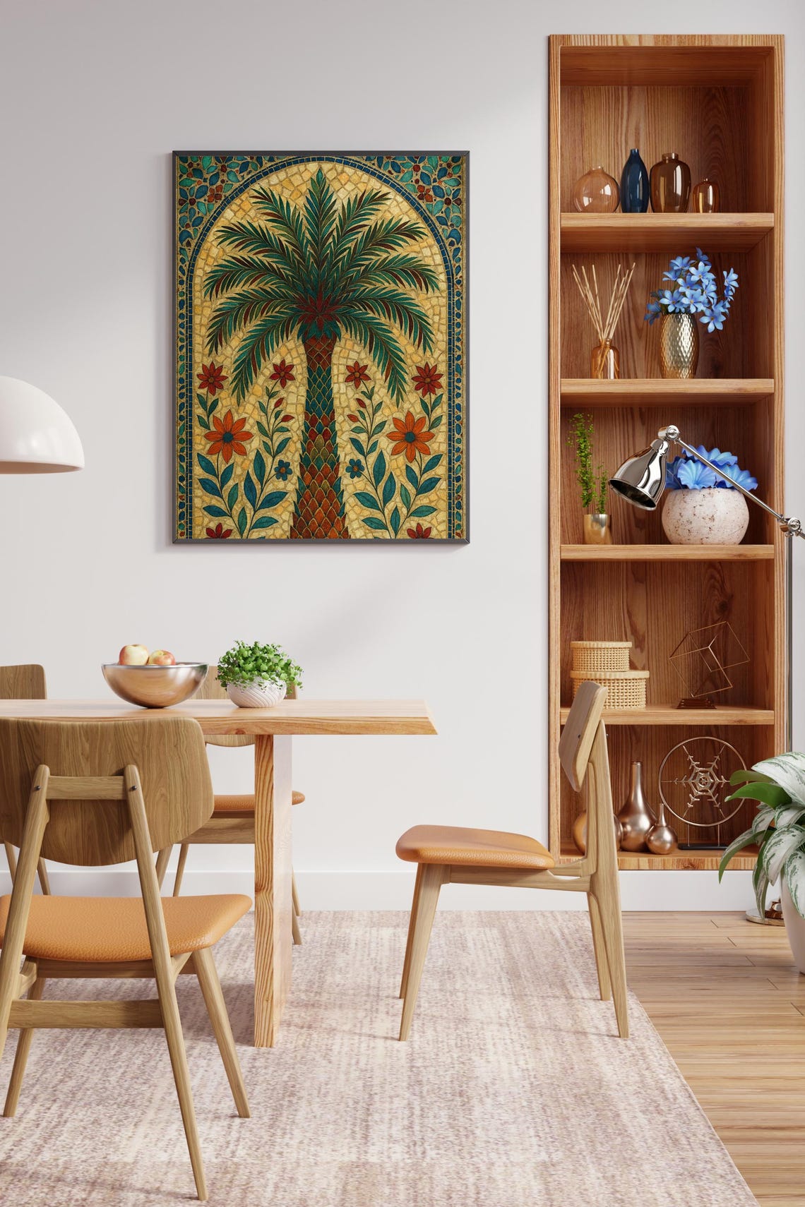 Vintage Islamic Art Print: Palm Tree Mosaic, Boho Home Decor - Etsy