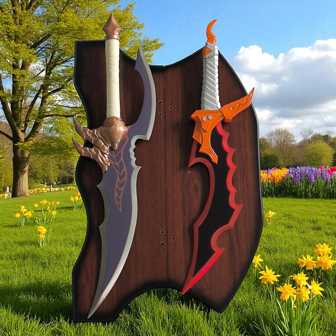 Solo Leveling & God of War Twin Blades: Anime Cosplay Prop Set - Etsy