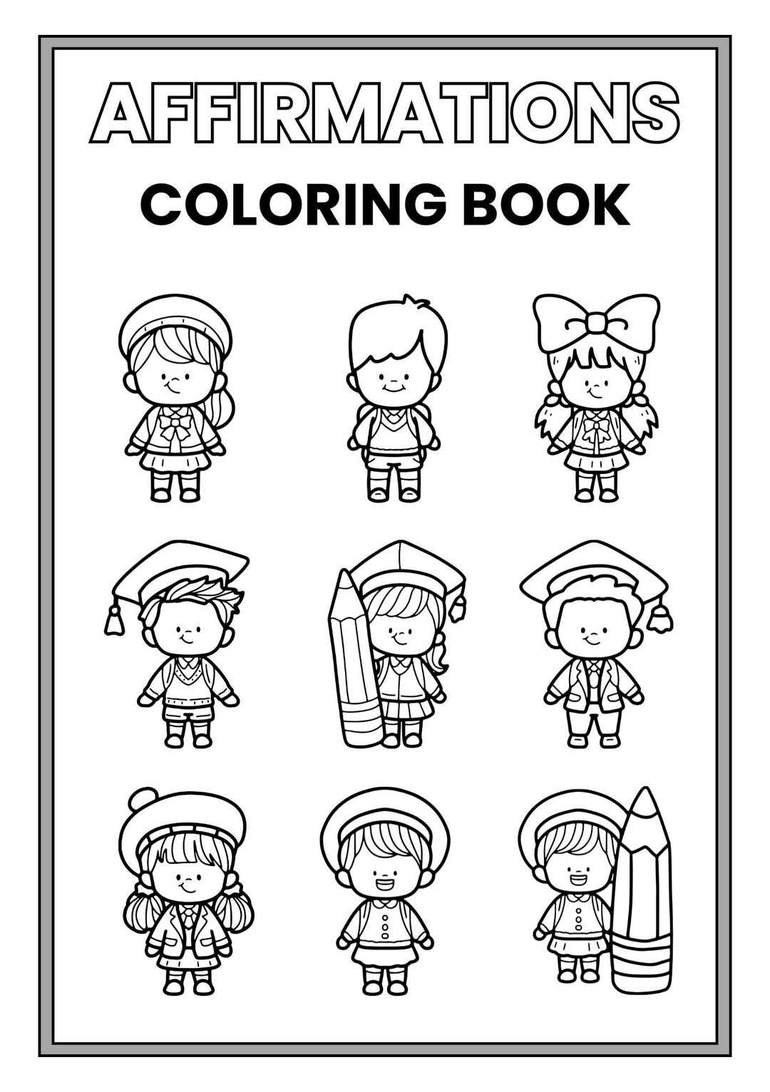 Kids Affirmation Coloring Book | Printable Positive Affirmations for ...