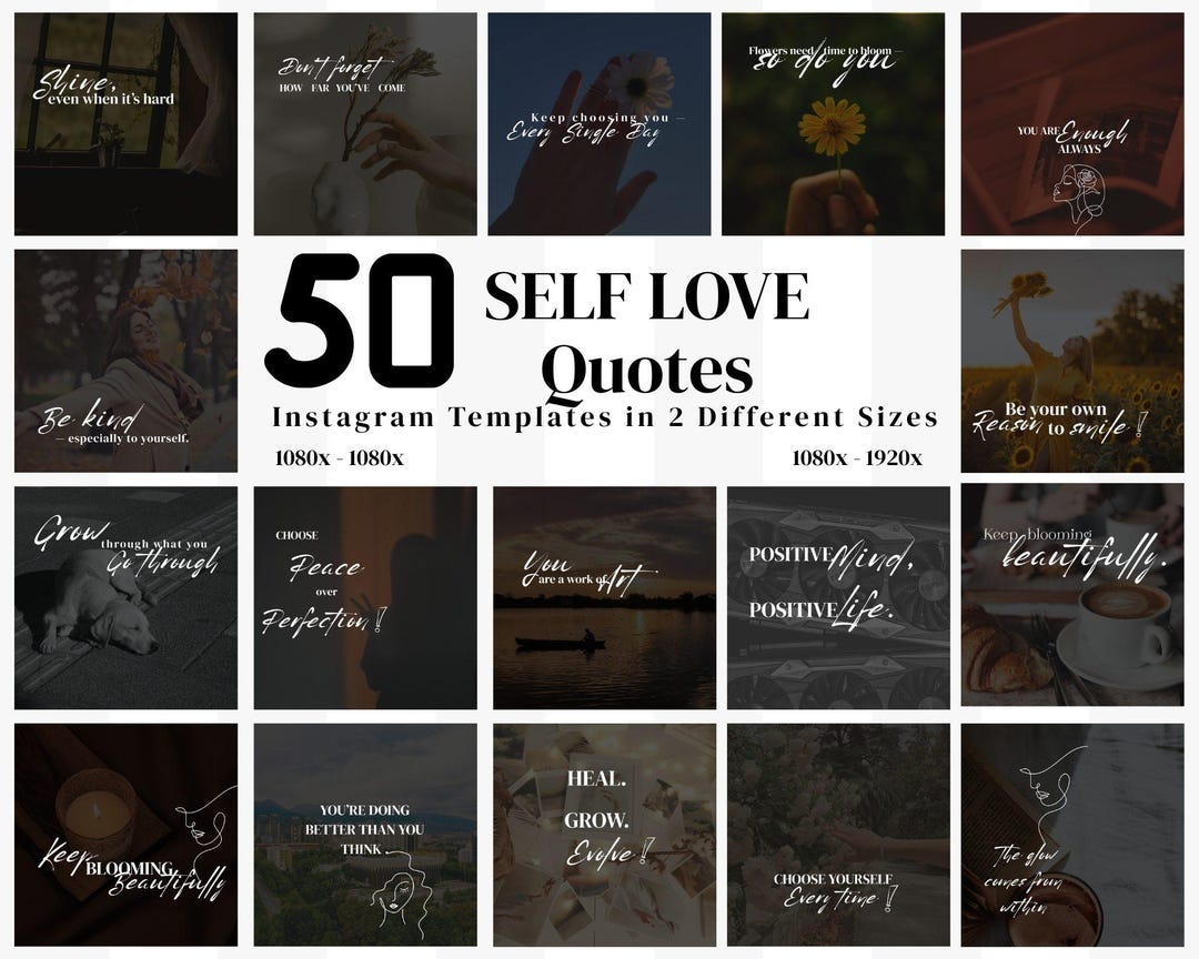 50 Self-love Instagram Quote Templates | Motivational Quotes | Canva ...