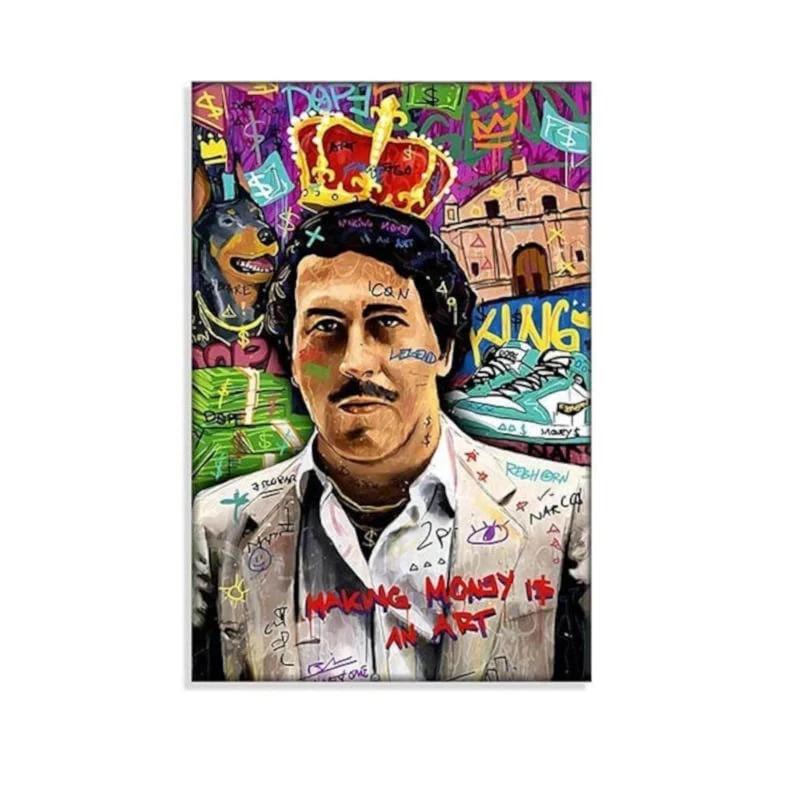 Thomas Shelby - Pablo Escobar - Godfather Canvas Painting Graffiti ...
