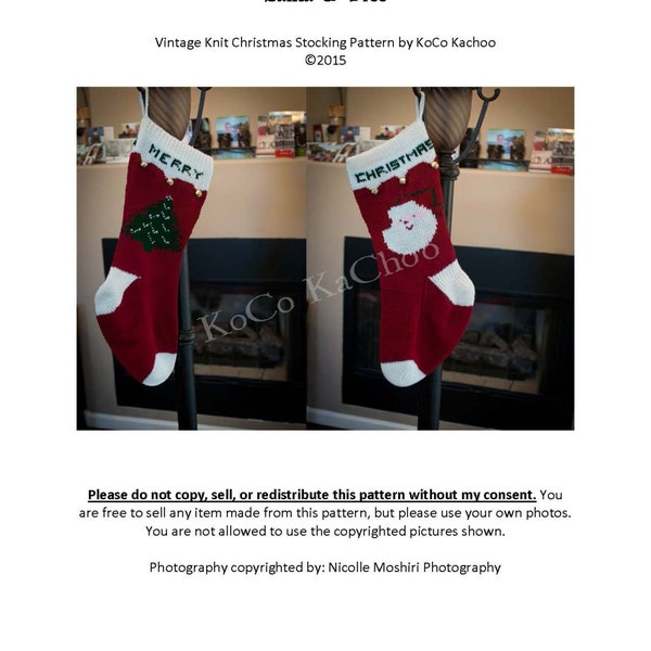 Vintage Stocking Pattern - Etsy