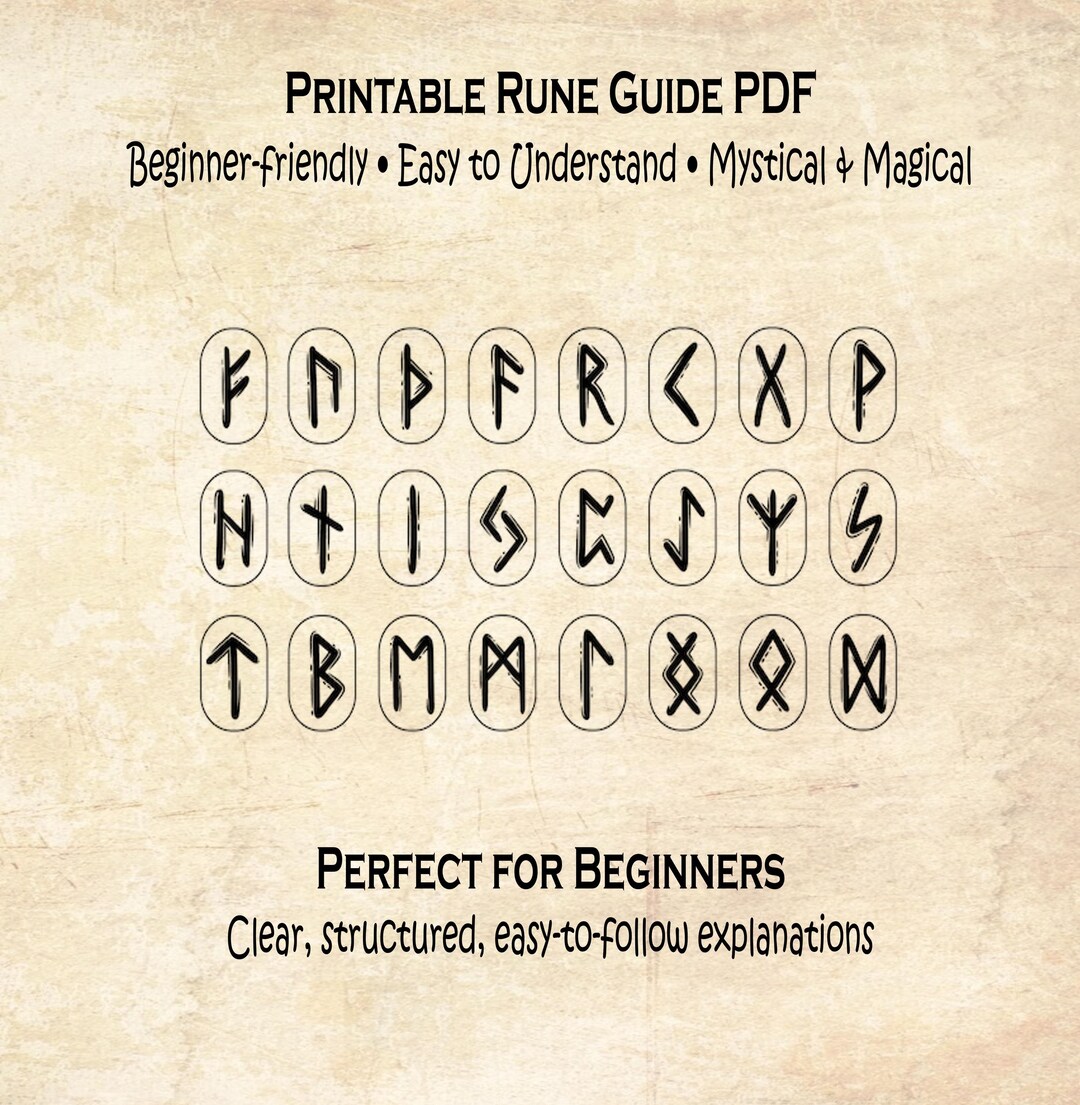 Printable Rune Elder Futhark Guide PDF – Introduction to the Runic ...