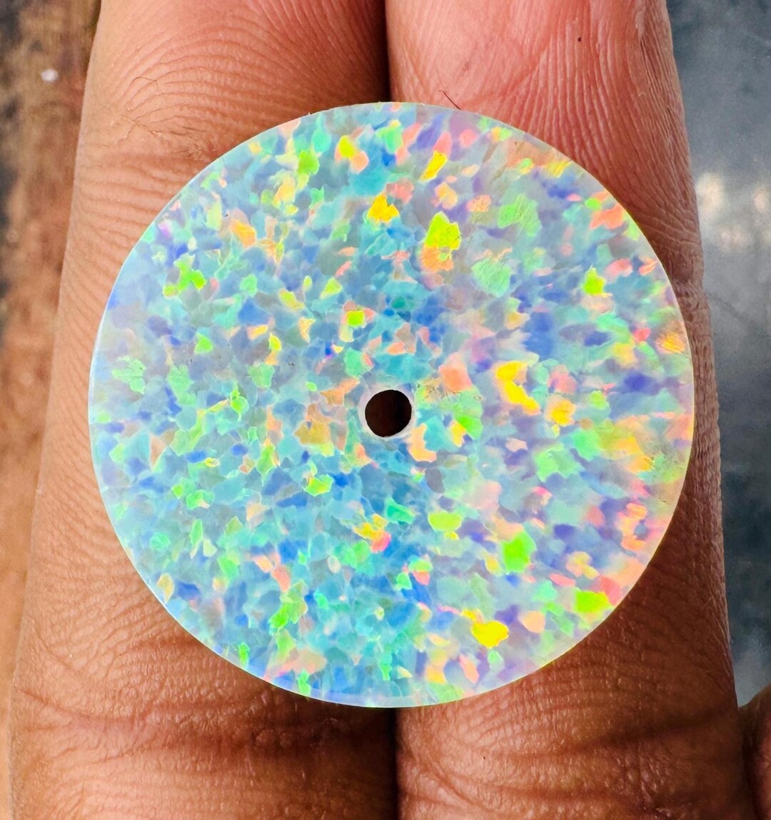 Opal Gemstone Watch Dial : Lab - Created Opal Gemstone Round Dial Flat ...
