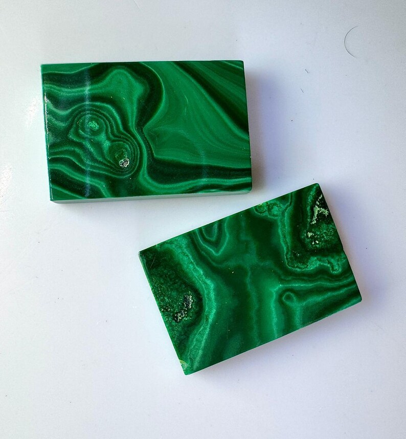 Natural Malachite Flat Rectangle Cabochon Various Size Available 3x5 to ...