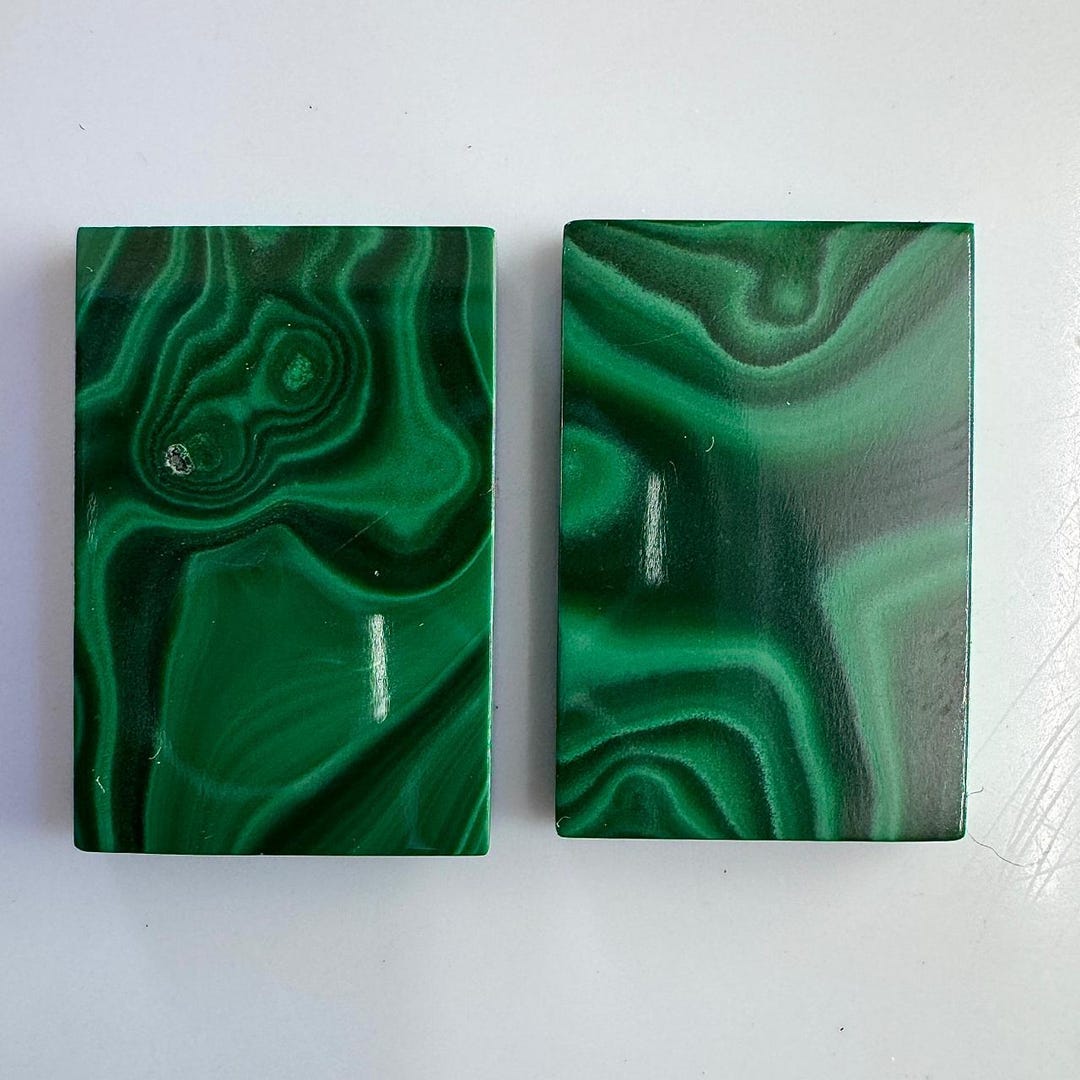 Natural Malachite Flat Rectangle Cabochon Various Size Available 3x5 to ...