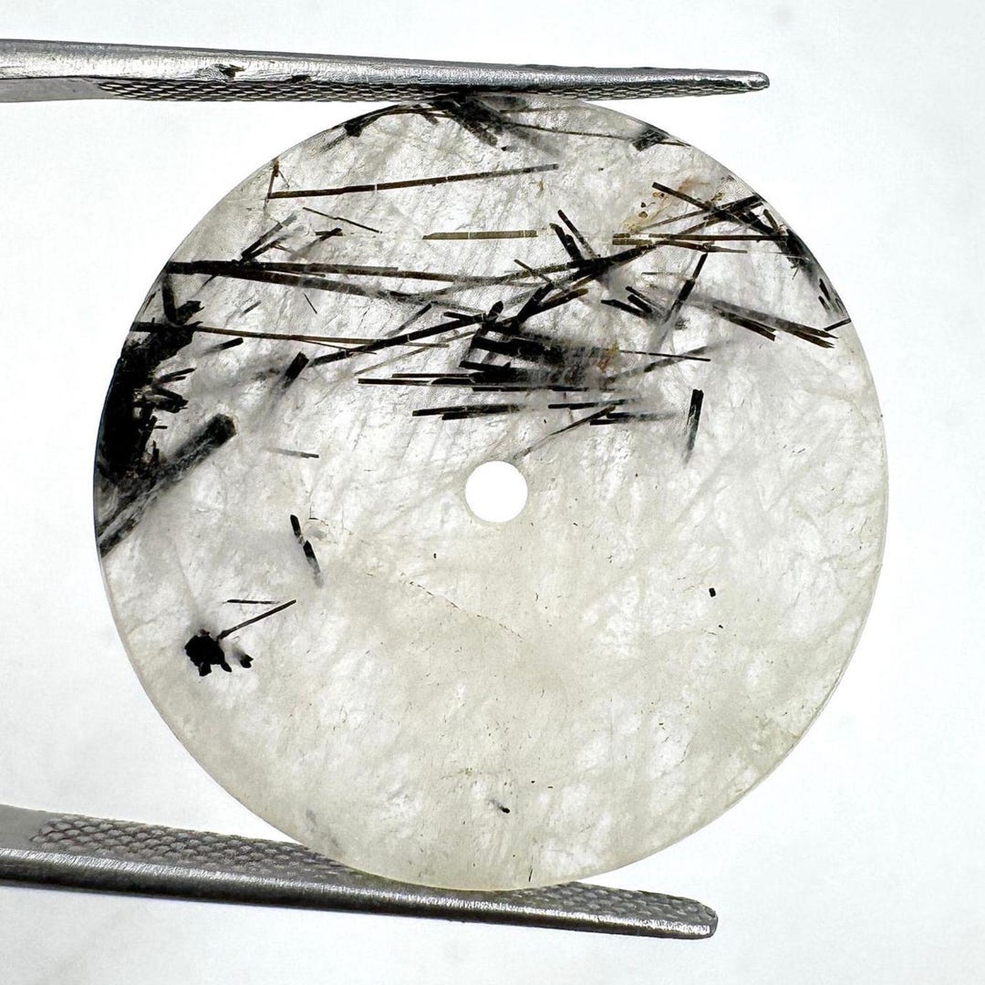 Natural Black Rutile Quartz Watch Dial | Transparent Crystal Dial With ...