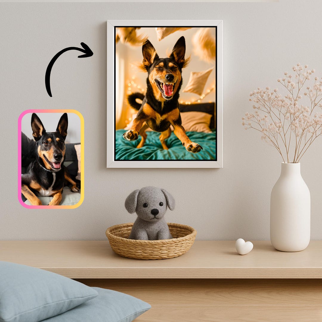 Custom Pet Portrait Funny Photo Poster or Digital File - Etsy