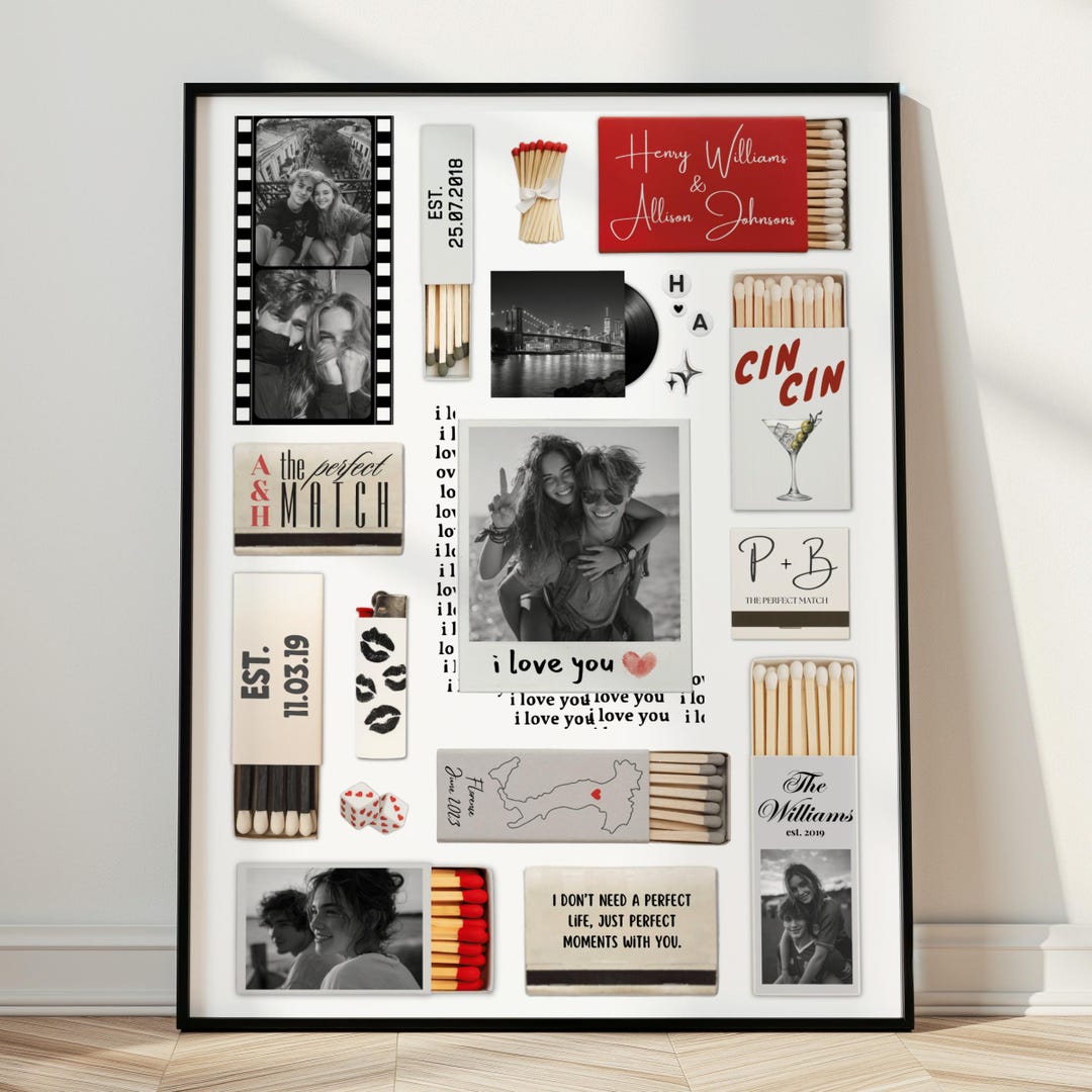Matchbook Art Print, DIY Canva Template, Matchbook Poster, Printable ...