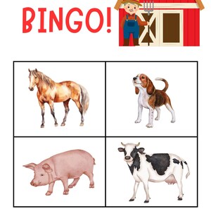 Farm Animals Bingo for Teachers and Educators - Etsy
