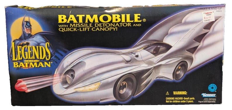 Kenner 1994 Legends of Batman Batmobile With Missile Detonator and ...